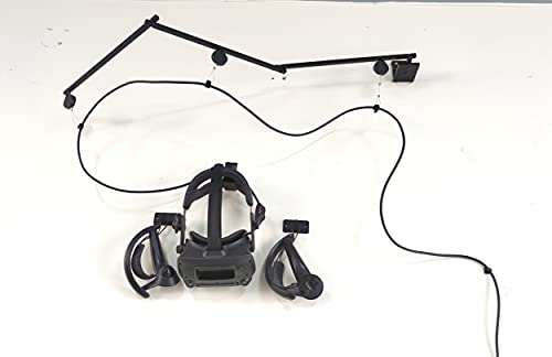 Premium Pro Version VR Walking Cable Management System Free Rotating Bracket - Improved Comfortability - Designed by VR Gamer for VR Gamer-Drill Required- Watch Install Guide First