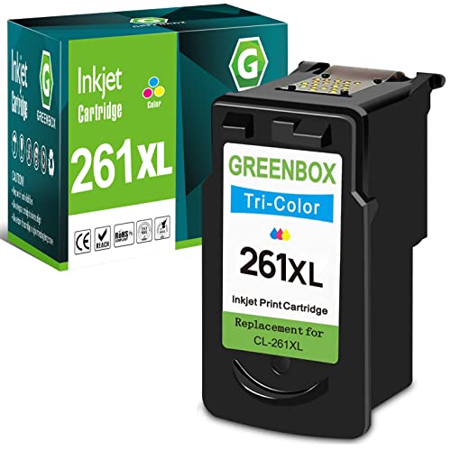 GREENBOX Remanufactured Ink Cartridge Replacement for Canon 261 Ink Cartridges, High Yield CL-261XL, for Canon TS6420 TS5320 TR7020 All in One Wireless Printer (1 Tri-Color)