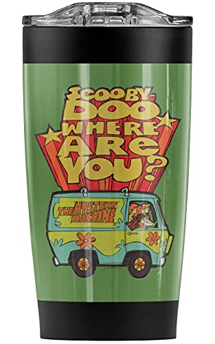 Scooby-Doo Where Are You Mystery Machine Stainless Steel Tumbler 20 oz Coffee Travel Mug/Cup, Vacuum Insulated & Double Wall with Leakproof Sliding Lid | Great for Hot Drinks and Cold Beverages