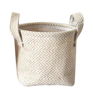 WSZJJ Cloth Flowerpot Storage Basket Cotton Linen Blended Desktop Storage Box Kids Toys Sundries Organizer Laundry Basket