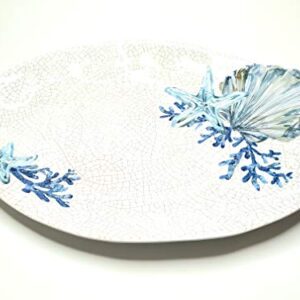 Sigrid Olsen Coral Sea Life Serving Platter, Multicolor