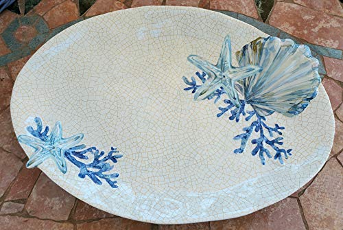 Sigrid Olsen Coral Sea Life Serving Platter, Multicolor