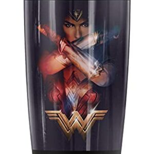 Logovision Wonder Woman Movie Arms Crossed Stainless Steel Tumbler 20 oz Coffee Travel Mug/Cup, Vacuum Insulated & Double Wall with Leakproof Sliding Lid | Great for Hot Drinks and Cold Beverages