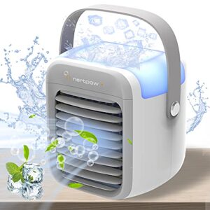 nertpow portable air conditioner, portable cooler, quick & easy way to cool personal space, as seen on tv, suitable for bedside, office and study room. three wind level adjustment ……