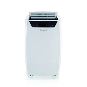 honeywell 11,000 btu / 50 pint portable air conditioner and dehumidifier, cools rooms up to 500 sq. ft, with fan, drain pan, and insulation tape, (white)