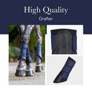 LeMieux Grafter Brushing Horse Boots - Protective Gear and Training Equipment - Equine Boots, Wraps & Accessories (Azure - Large)