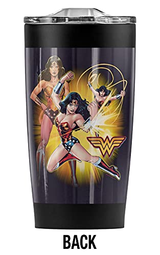 Logovision Wonder Woman Poses Stainless Steel Tumbler 20 oz Coffee Travel Mug/Cup, Vacuum Insulated & Double Wall with Leakproof Sliding Lid | Great for Hot Drinks and Cold Beverages