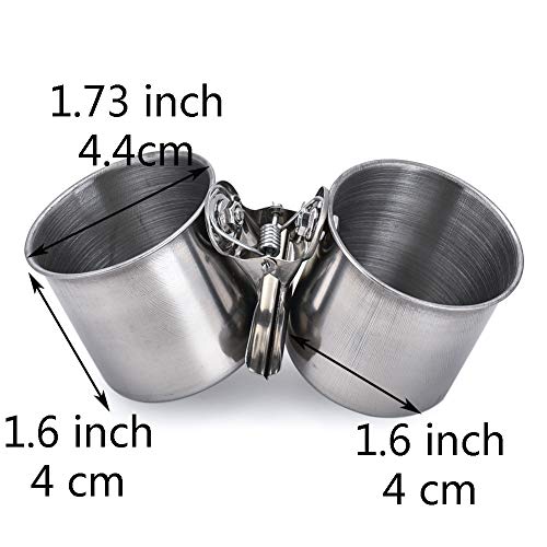 TBWHL Parrot Feeding Cups Hanging Pet Animal Stainless Steel Birdcage Bowls Bird Bowls for Cage Parakeet Bird Cage Accessories Suitable Small and Medium Bird S