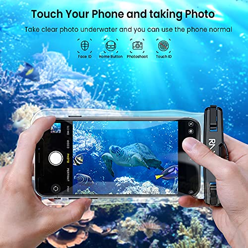 RAXFLY Floating Waterproof Phone Case 3 Pack IPX8 Universal Waterproof Phone Bag Pouch Floating up to 8.8oz Dry Bag Case Compatible with iPhone Samsung up to 7 inch Devices Beach/Surfing Black