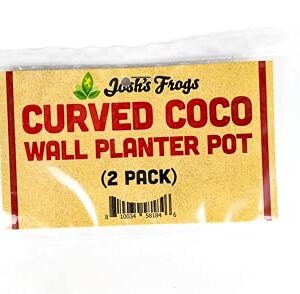 Josh's Frogs Curved Coco Wall Planter Pot for Reptile Terrariums- 2 Pack