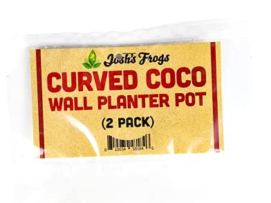 Josh's Frogs Curved Coco Wall Planter Pot for Reptile Terrariums- 2 Pack