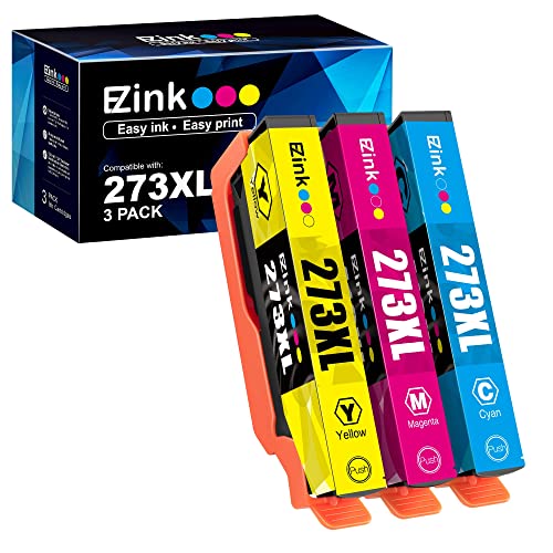 E-Z Ink (TM Remanufactured Ink Cartridge Replacement for Epson 273XL 273 T273XL to use with XP-520 XP-820 XP-810 XP-600 XP-610 XP-620 Printer (1 Cyan 1 Magenta 1 Yellow) 3 Pack