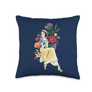 disney princess snow white floral throw pillow, 16x16, multicolor