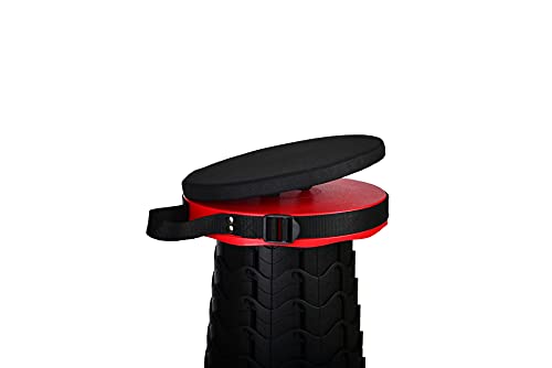 Telescopic Stool Cushion with Memory Foam (Pure Black) YUETNT WOD