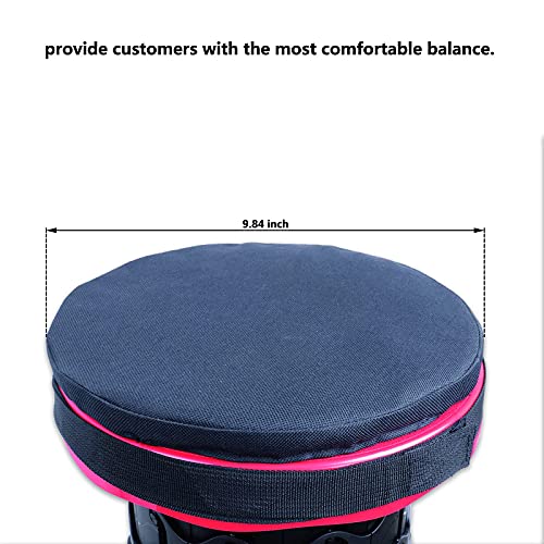 Telescopic Stool Cushion with Memory Foam (Pure Black) YUETNT WOD