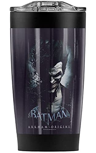 Logovision Batman: Arkham origins Joker Stainless Steel Tumbler 20 oz Coffee Travel Mug/Cup, Vacuum Insulated & Double Wall with Leakproof Sliding Lid | Great for Hot Drinks and Cold Beverages