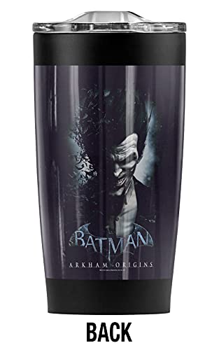 Logovision Batman: Arkham origins Joker Stainless Steel Tumbler 20 oz Coffee Travel Mug/Cup, Vacuum Insulated & Double Wall with Leakproof Sliding Lid | Great for Hot Drinks and Cold Beverages