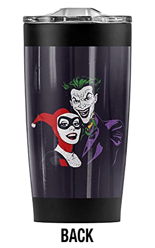 Logovision Batman Joker & Harley Quinn Stainless Steel Tumbler 20 oz Coffee Travel Mug/Cup, Vacuum Insulated & Double Wall with Leakproof Sliding Lid | Great for Hot Drinks and Cold Beverages