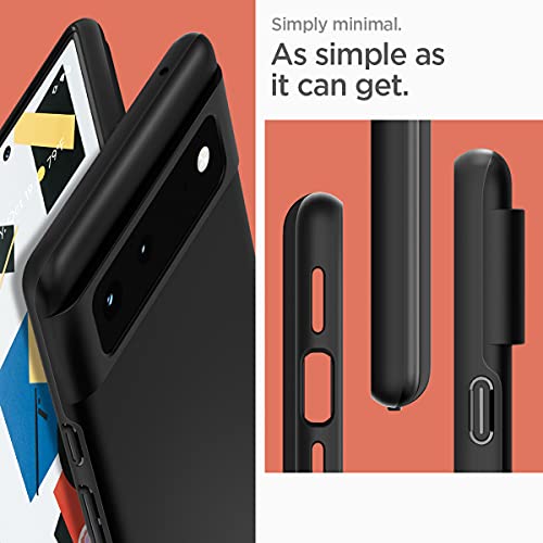 Spigen Thin Fit Designed for Google Pixel 6 Case (2021) - Black