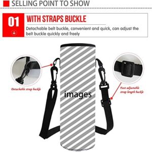 Boatee Cute Corgi Water Bottle Sling Bag Carrier Holder Neoprene Water Bottle Carrier 750ML 1000ML Great for Thermos Cup/Glass/Plastic Bottles