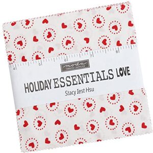 holiday love charm pack by stacy iest hsu; 42-5" precut fabric quilt squares