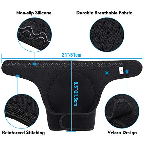 Soudittur Adult Knee Pads for Gardening, Anti-Slip Collision Avoidance Kneepads with Thick EVA Foam, for House Cleaning, Construction Work, Volleyball, Football Dance Knee Sleeve, 1 Pair (Black)