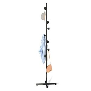 clsyo coat rack stand with 8 hooks metal coat hanger freestanding entryway,hallway, bedroom, office for hanging clothes, jacket, hats, bags(black)