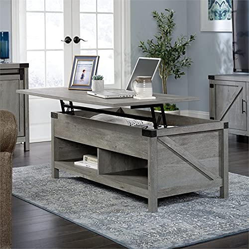 Sauder Bridge Acre Wood Lift-Top Coffee Table in Mystic Oak, Mystic Oak Finish