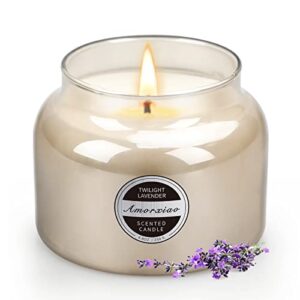 lavender candle, natural soy wax highly fragrance candles for home scented, 8.8oz scented candles gifts for women, suitable for bath, yoga, birthday valentine and mother's day