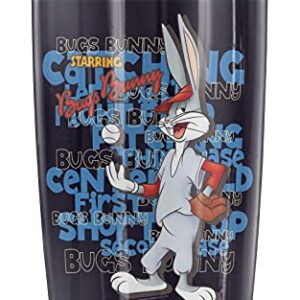 Logovision Looney Tunes Bugs Bunny Baseball Stainless Steel Tumbler 20 oz Coffee Travel Mug/Cup, Vacuum Insulated & Double Wall with Leakproof Sliding Lid | Great for Hot Drinks and Cold Beverages