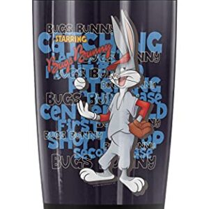 Logovision Looney Tunes Bugs Bunny Baseball Stainless Steel Tumbler 20 oz Coffee Travel Mug/Cup, Vacuum Insulated & Double Wall with Leakproof Sliding Lid | Great for Hot Drinks and Cold Beverages