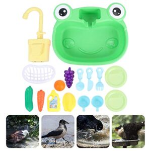 POPETPOP Parrot Bathtub 1set Parrot Bathing Tub Bird Shower Tub Supplies Accessories for Small Medium Parrot Budgie Parakeet Cockatiel African Grey Cockatoo Parakeet Cage