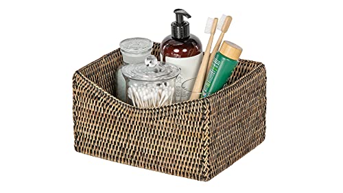 La Jolla Organizing & Shelf Basket, Black-Wash