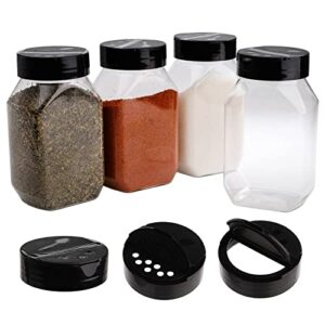 Dicunoy 16 Pack 17 OZ Plastic Spice Containers, Large Seasoning Jars with Shaker Lids, Reusable Empty Storage Bottle for Kitchen Storing Spice, Powders