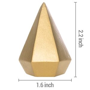 MyGift Modern Cone Shaped Ring Holders, Decorative Multi-Colored Bold Prism Style Jewelry Display Stands, Set of 4