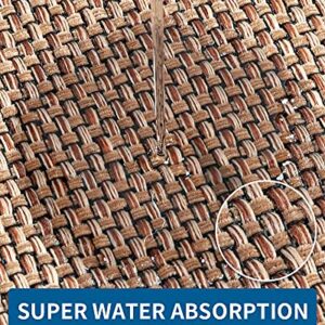 Kitchen Rugs and Mats Non Skid Washable, Absorbent Runner Rugs for Kitchen, Front of Sink, Kitchen Mats for Floor (Beige, 20"x47")