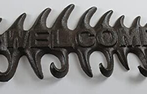 Cast Iron -Welcome- Fish Bone Key Rack