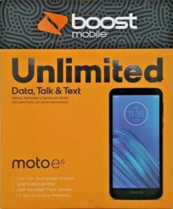 boost mobile motorola moto e6 16gb prepaid smartphone