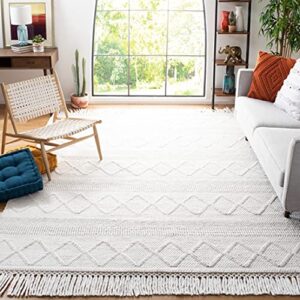 safavieh casablanca collection 8' x 10' ivory csb278a handmade tassel area rug