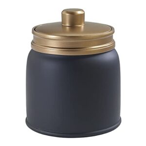 avanti linens - covered jar, multipurpose, decorative home accessories (memphis black collection)