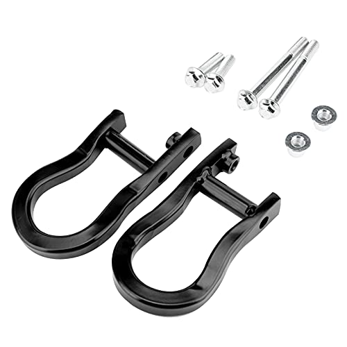 Gelessy Front Recovery Hooks 84072463 23236699 19159115 Compatible with 2007-2018 Chevy Silverado Sierra 1500 - Black Tow Hooks (2pack)