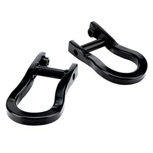 Gelessy Front Recovery Hooks 84072463 23236699 19159115 Compatible with 2007-2018 Chevy Silverado Sierra 1500 - Black Tow Hooks (2pack)