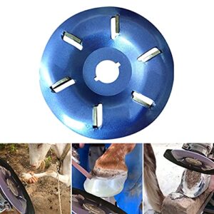 125mm diameter 22mm bore metal cow cattle hoof trimming cutter livestock sheep foot trimmer disc plate-blue