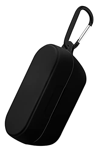 Geiomoo Silicone Carrying Case Compatible with Skullcandy Jib, Portable Scratch Shock Resistant Cover with Carabiner (Black)