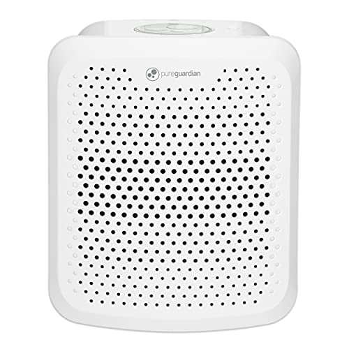 germguardian AP201W Pluggable Air Purifier with Nightlight, Odor-Eliminating Aromatherapy Essential Oil Pad Included, 7-in Pluggable Air Purifier, White