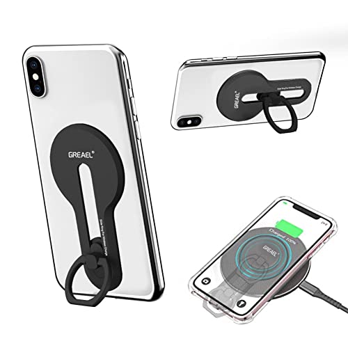 [Limited Quantity] Phone Ring Holder Stand, Wireless Charging Compatible, US Patented Slim Slide Finger Ring Kickstand. Slide, Flip and Rotate 360° with Sturdy Snap. Stand Horizontally and Vertically