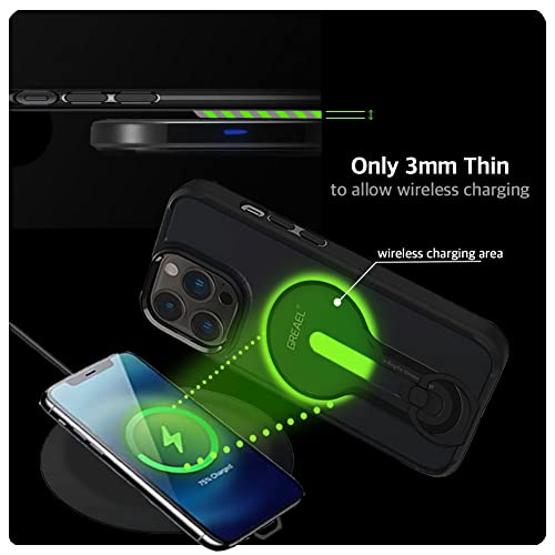 [Limited Quantity] Phone Ring Holder Stand, Wireless Charging Compatible, US Patented Slim Slide Finger Ring Kickstand. Slide, Flip and Rotate 360° with Sturdy Snap. Stand Horizontally and Vertically