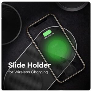 [Limited Quantity] Phone Ring Holder Stand, Wireless Charging Compatible, US Patented Slim Slide Finger Ring Kickstand. Slide, Flip and Rotate 360° with Sturdy Snap. Stand Horizontally and Vertically