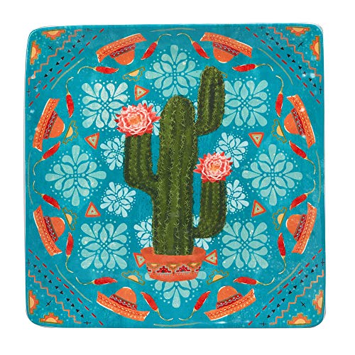 Certified International Fiesta Square Platter,12.5" x 12.5" x 1.25", Multicolor, (37144)