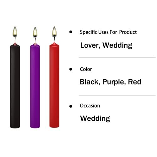 WEIHAI Low Temperature Candles Low Heat Candles Romantic Wax Play Candles for Lovers Couples Wedding